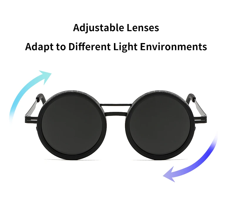 1-9 Gear Brightness Adjustable Dimming Lens Sunglasses