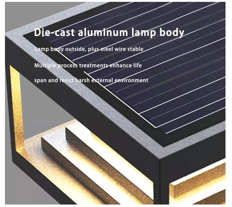 Courtyard Light Peripheral Wall Villa Pillar Lamp Square Door Stack ...