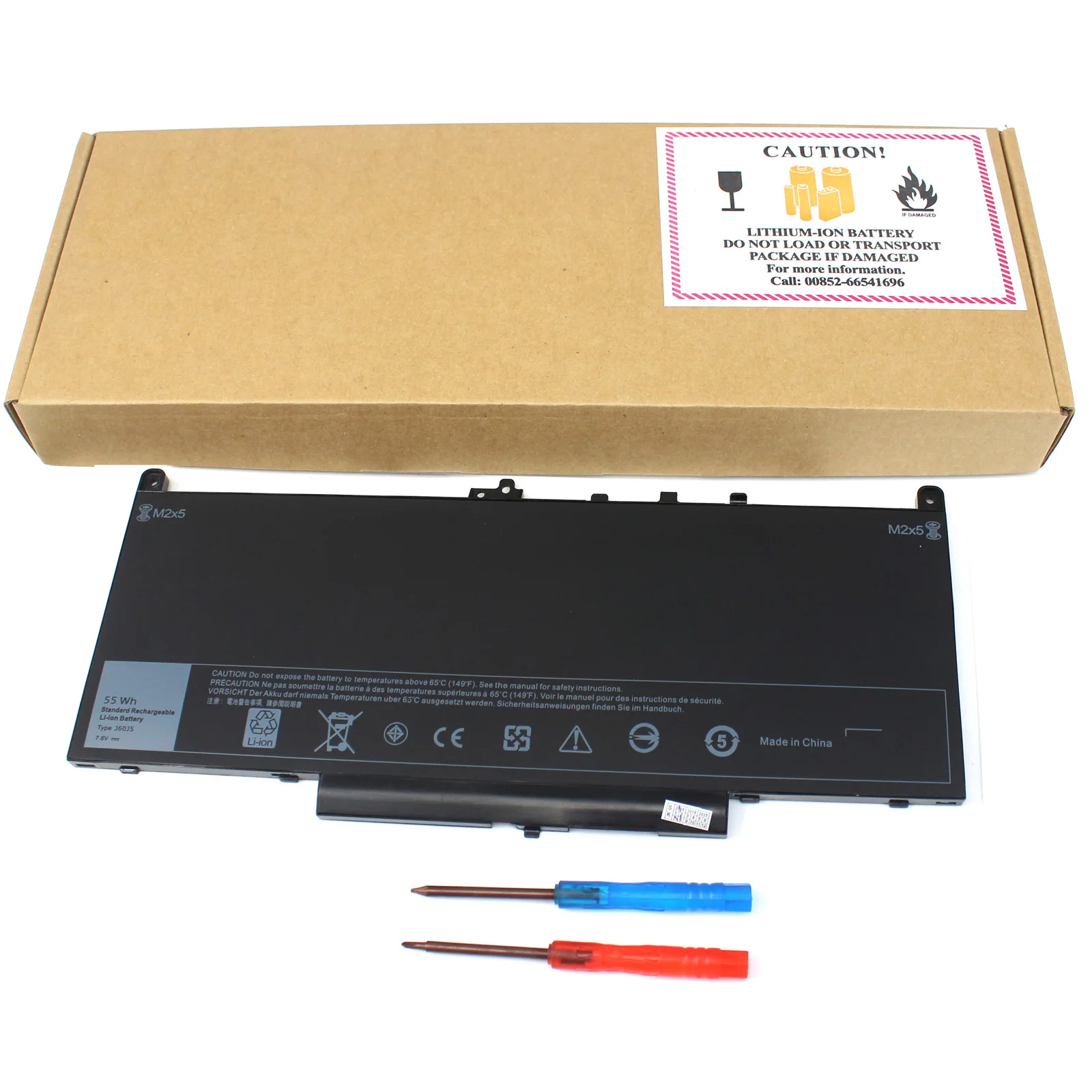 J60j5 7.6v 55wh Lithium Ion Recdargeable Battery For Notebook Computer ...