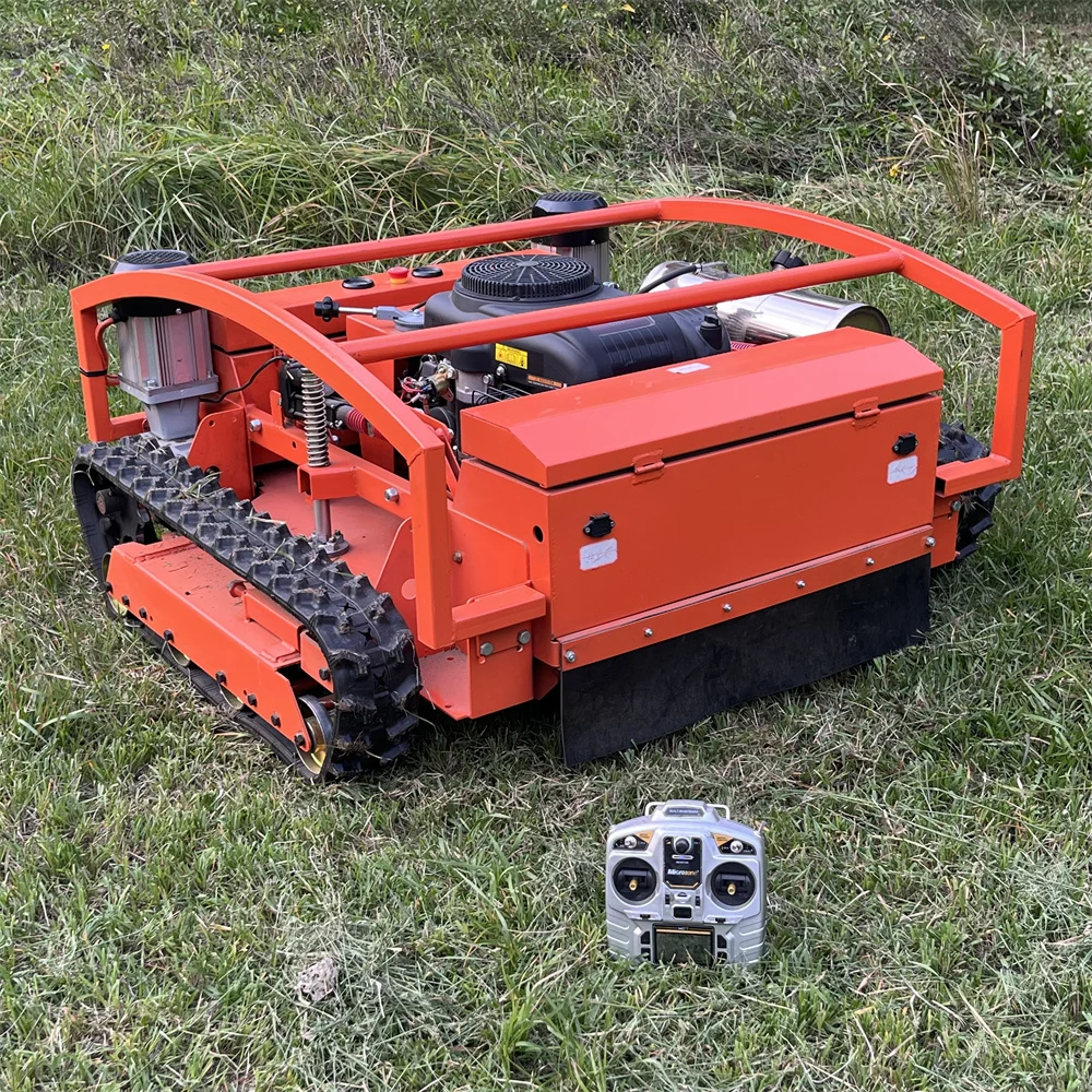 Industrial & DIY Grade Remote Control Cordless Robot Flail Lawn Mower ...