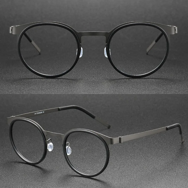 Titanium Round Glasses Computer Blue Light Filter Optical OEM Logo ...