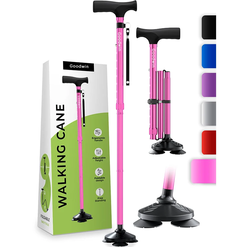 Free Standing Cane Folding Pivot Tip Heavy Duty - Custom Color