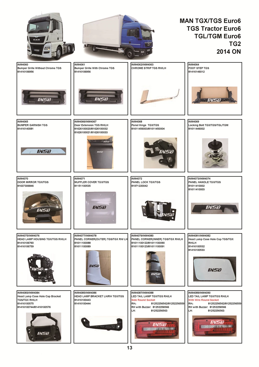 Head Lamp Covers for MAN TGS Euro 6 TRUCK - Durable & Efficient