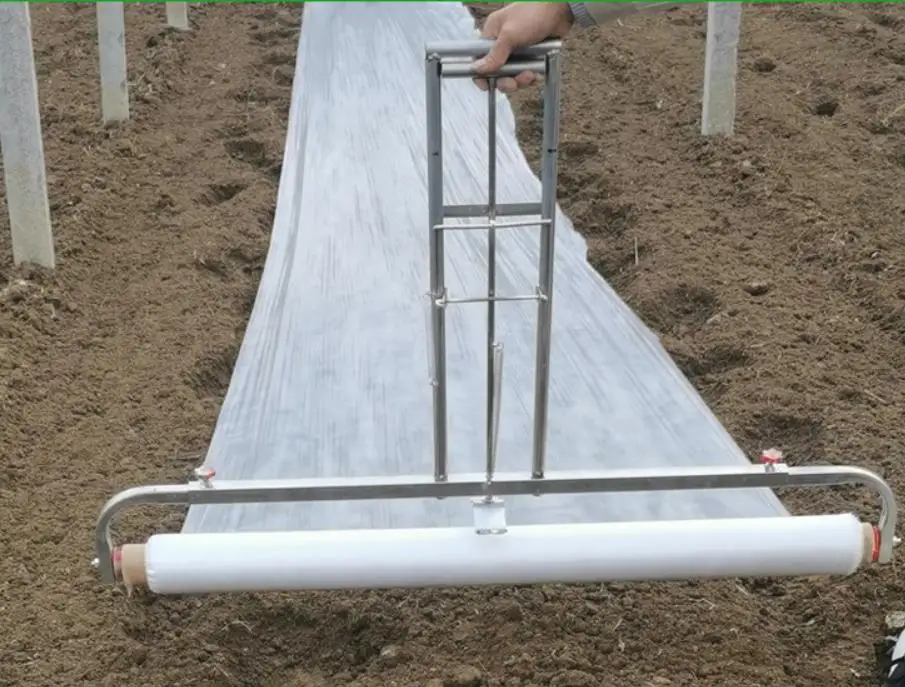 Hand Pulled Mulching Film Plastic Mulch Laying Machine Agricultural ...