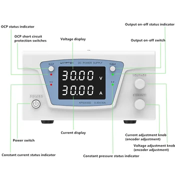 Wanptek Bench Dc Adjustable Power Supply,Dc Power Source,30v 30a,Lab,Electronics Design,Schools ...