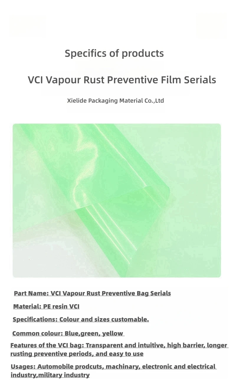 Transport Anti Rust Packaging Bag Rust Prevention Bag VCI Plastic ...