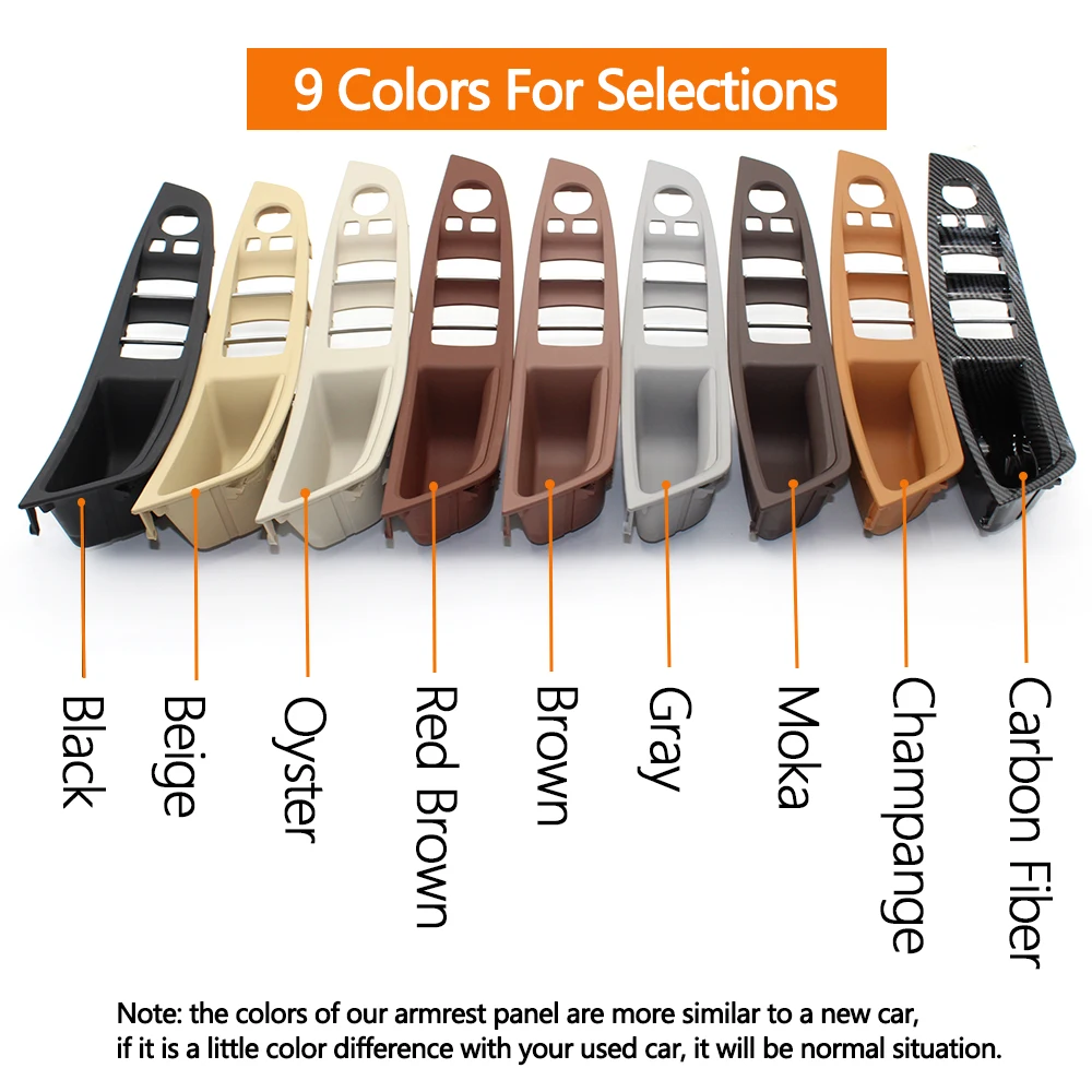 Interior Door Armrest Window Panel Pull Handle 7pcs Set for BMW 5 ...