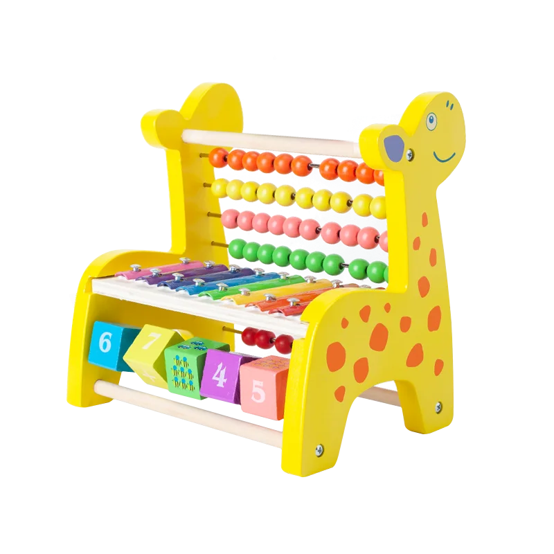 Hot Sale Rainbow Colorful Abacus Rack Math Game Cute Deer Shape Round ...