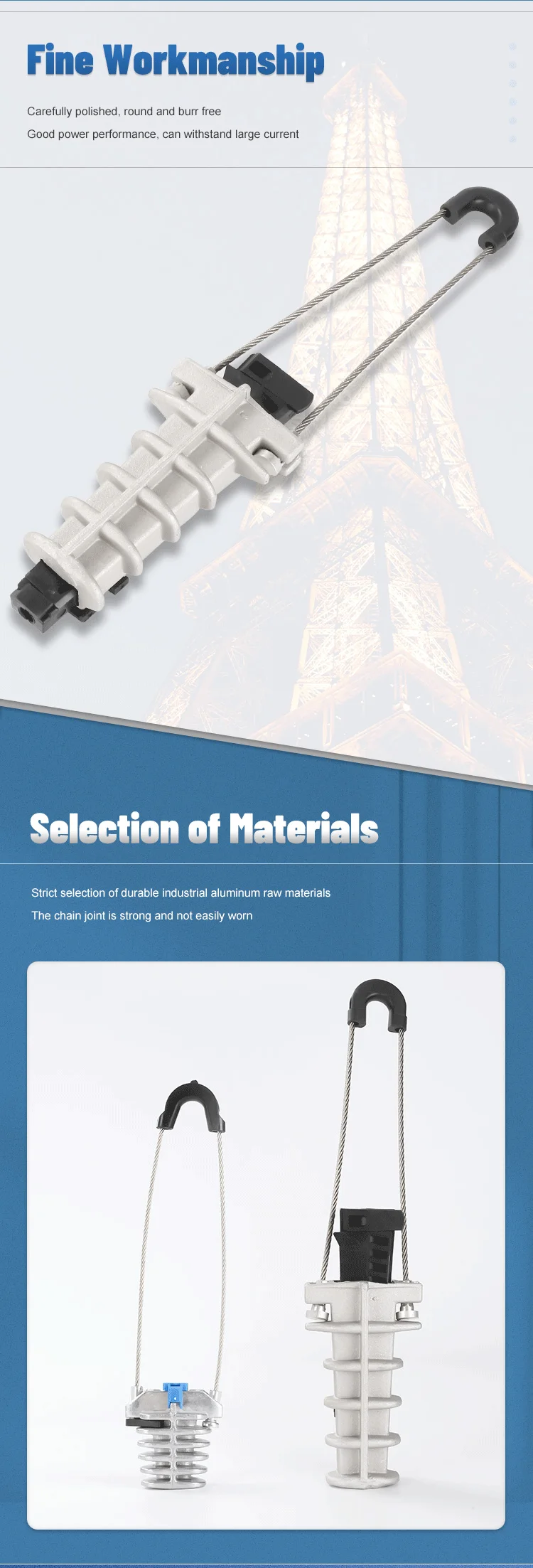 TANHO Overhead Line Hardware ADSS Cable Anchoring Clamp PA Type Wedge ...