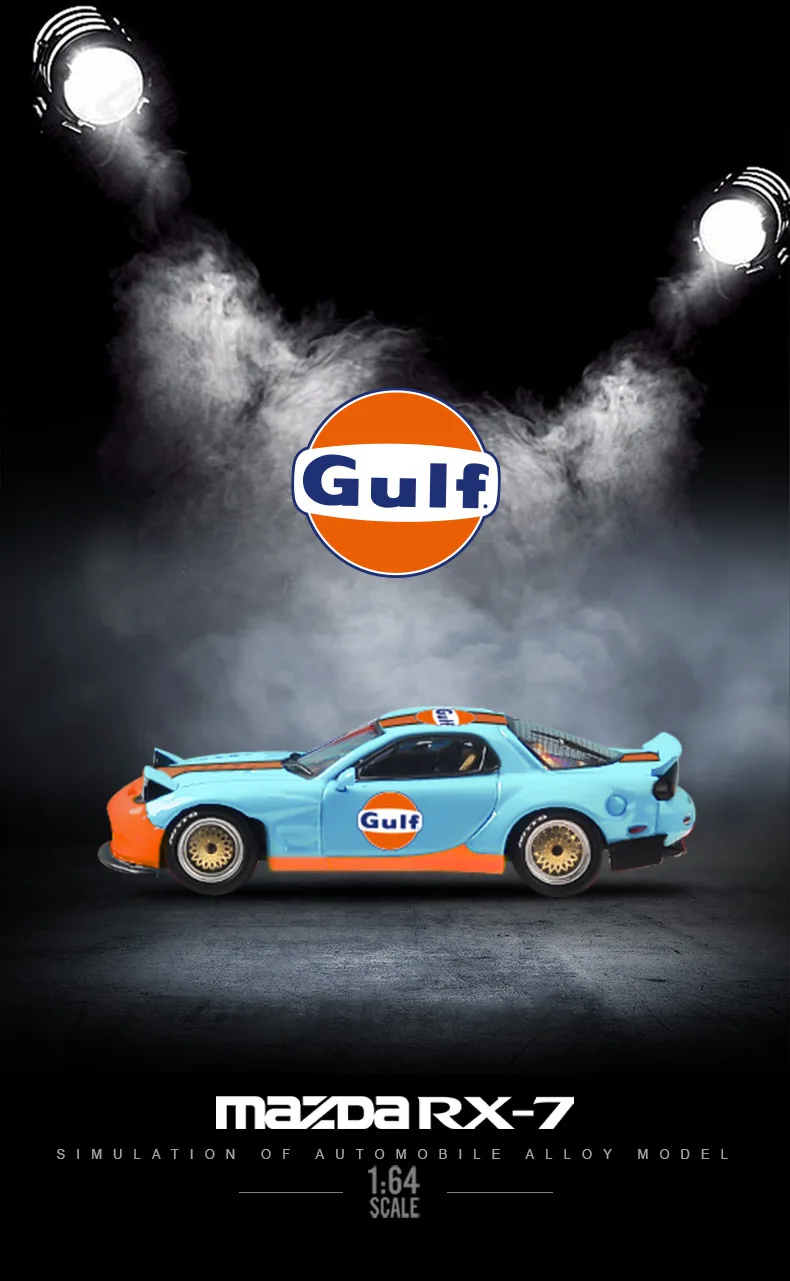 Timemicro 1:64 Ma Zda RX7 Gulf Oil Color Coating Simulation Die Cast ...