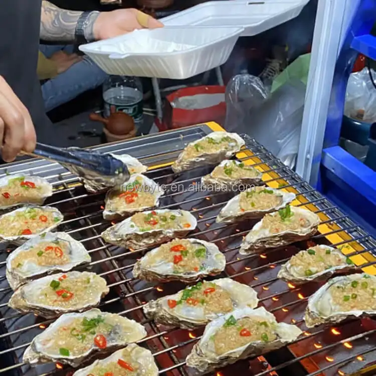 Outdoor Stall Roast Fish Shell Oyster Oven Smokeless Propane Gas ...