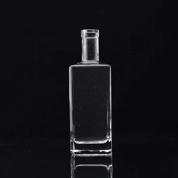 Cube Shaped Glass Bottle 750ml 500ml Whisky Bottle With Cork - Buy Cube ...