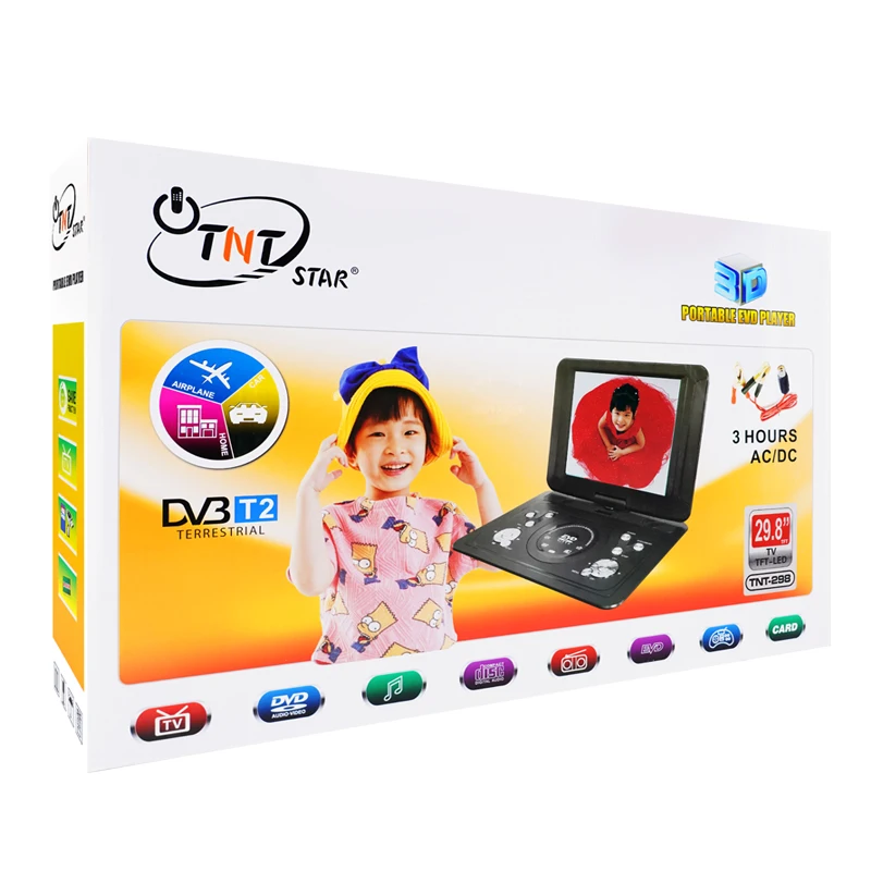 Tntstar Tnt-298 Tnt Star Tnt-268 26.8 Inch Portable Dvd With Led Screen ...