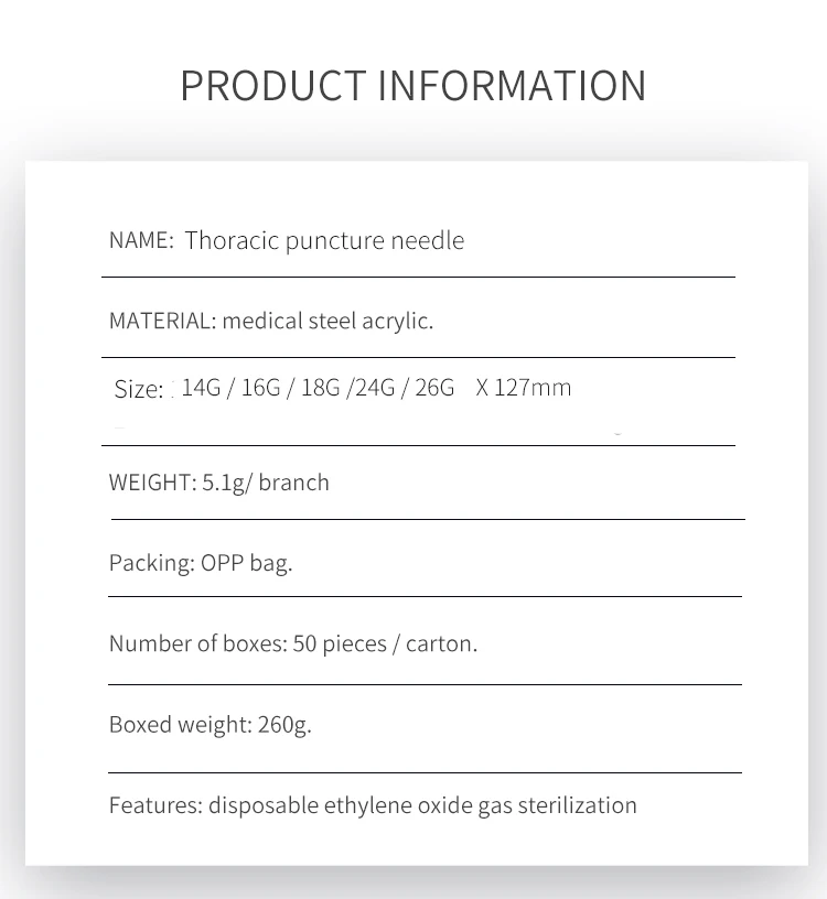 Medical Disposable Chest Tension Pneumothorax Decompression Needle 14g ...