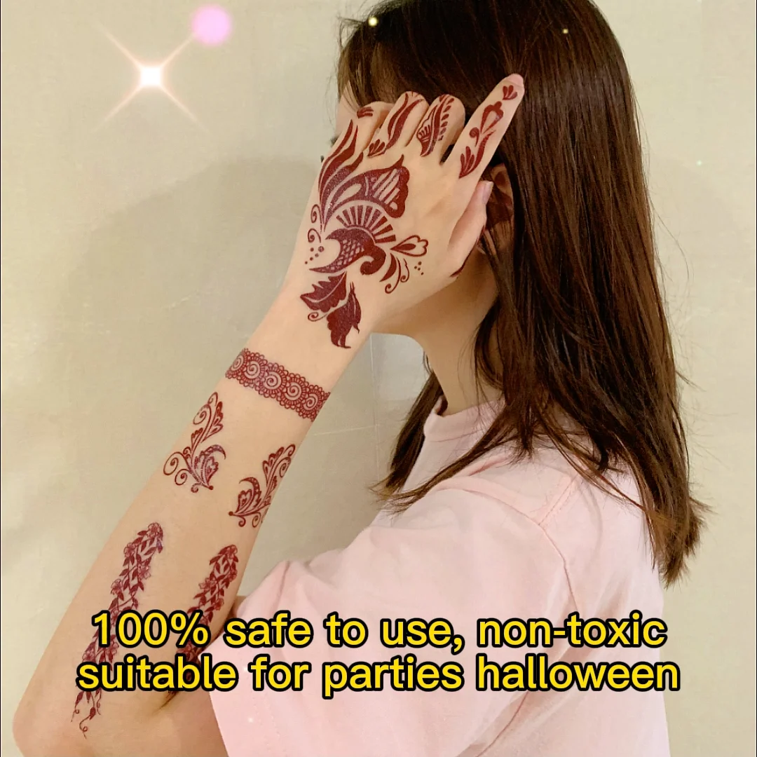 Factory Wholesale Mehndi Sexy Long Lasting Semi-permanent Red Dark ...