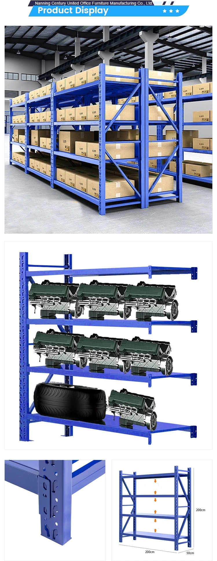 Combination Shelving Warehouse Shelving Multi-layer Multi-functional ...