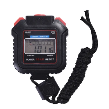 Three Row 10 Track 100 Track Memory Waterproof Electronic Stopwatch Timer Track Training Running ...