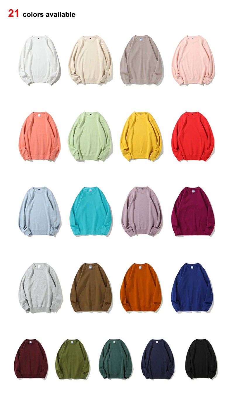 High Quality 300g Crewneck Plain Unisex Custom Embroidery Sweatshirt ...