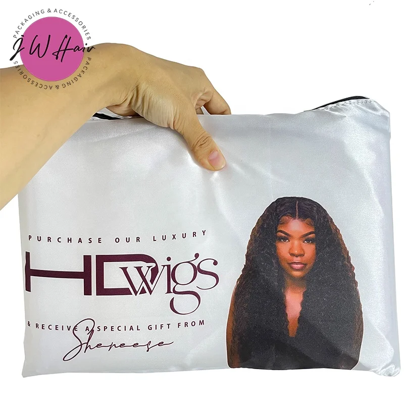 Custom High Quality Satin Bags for Human Hair Wigs