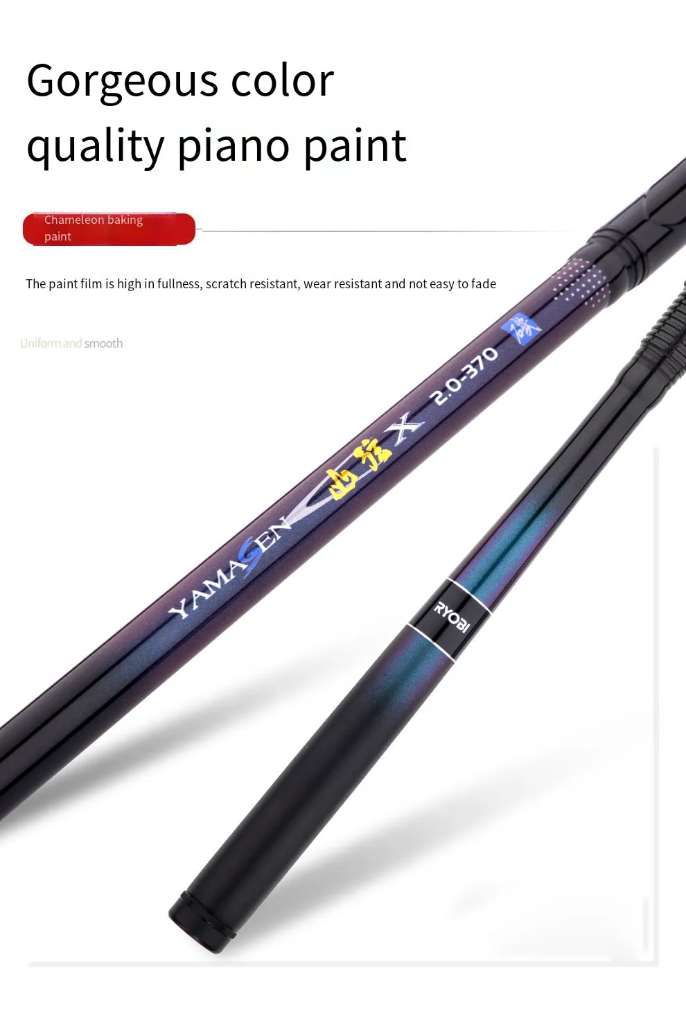 Ryobi Japan Full Parts 4-5 Section Carbon Lure Fishing Rod Spinning ...