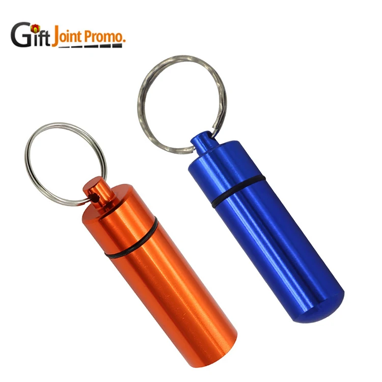 Wholesale Metal Pill Organizer Boxes Keychain Waterproof Pill Storage ...