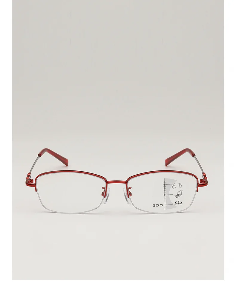 Teenyoun 1836 Metal Half Frames Rectangle Blue Light Blocking Glasses ...