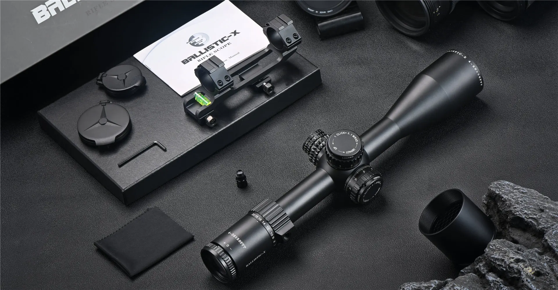 Ballistic-x 3-9x40 Optics Reticle Crosshair Scope With Free Mounts ...
