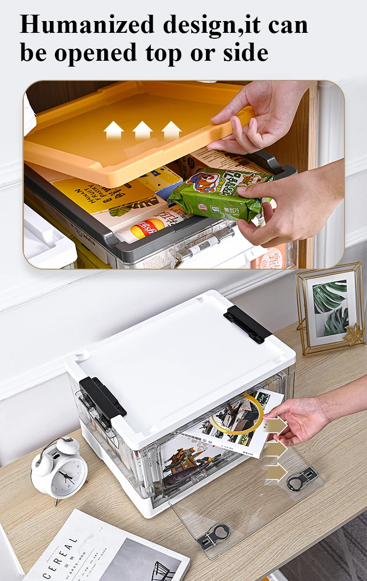 Transparent And Visible Side Open Plastic Container Clear Foldable ...