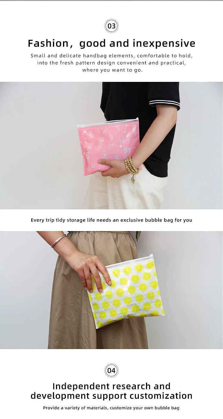 Custom Logo Jewelry Packaging Zipper Bubble Bag Storage Package ...