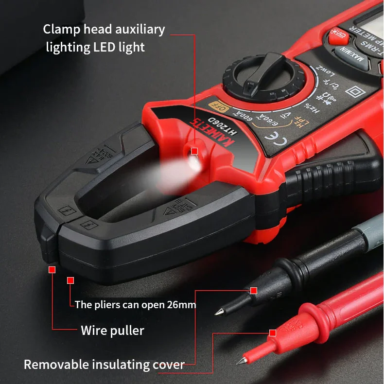 Kaiweets T-rms Digital Clamp Meters Pliers Ammeter Professional Digital ...