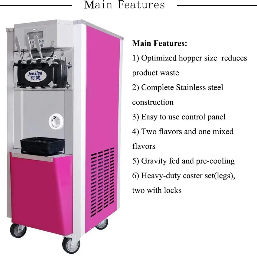 Mobile Pre-cooling Semi-automatic High Productivity New Soft-serve Ice ...