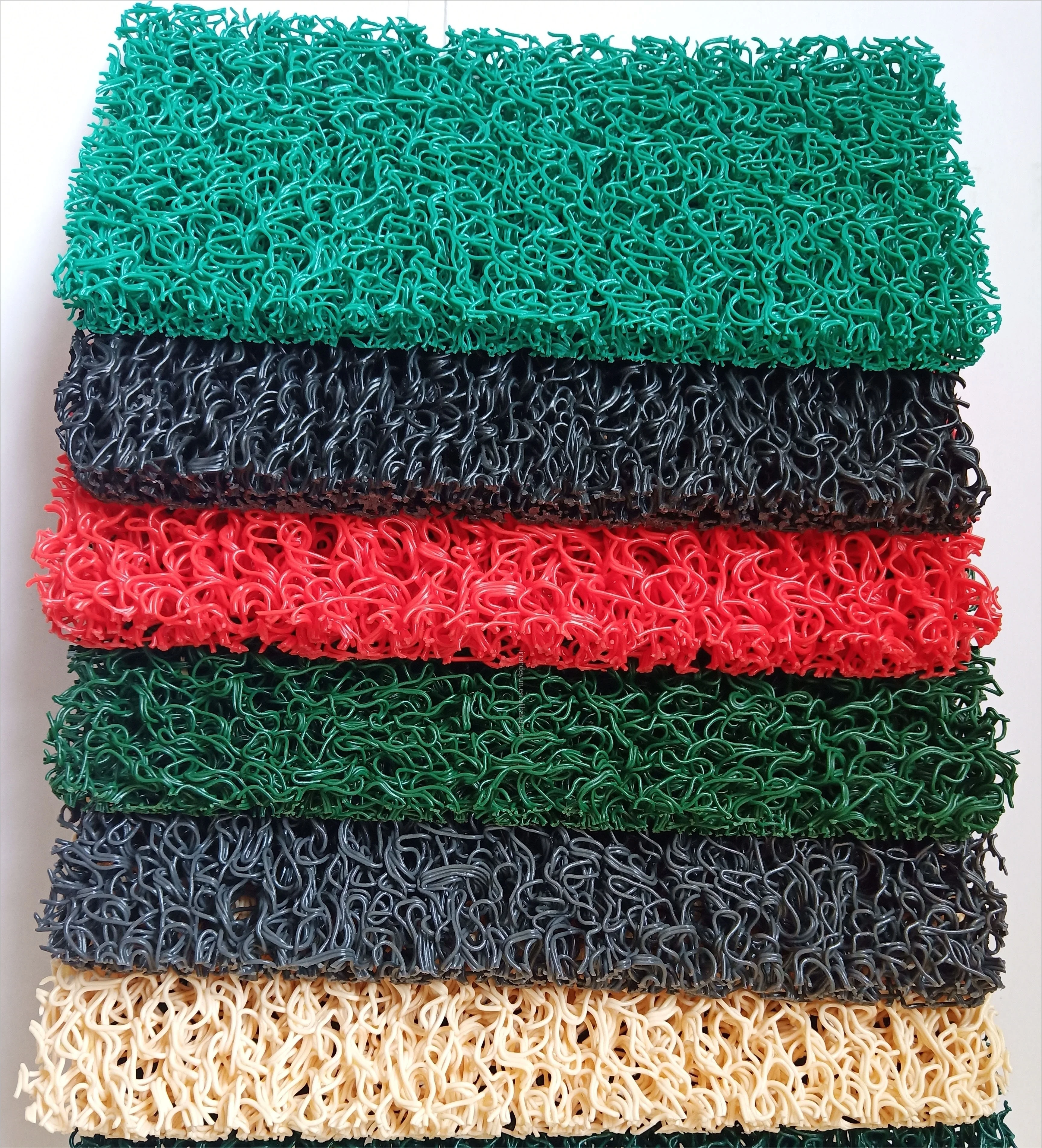 Heavy Duty PVC Coil Spaghetti Mat Roll Outdoor Carpet Floor Mat without ...