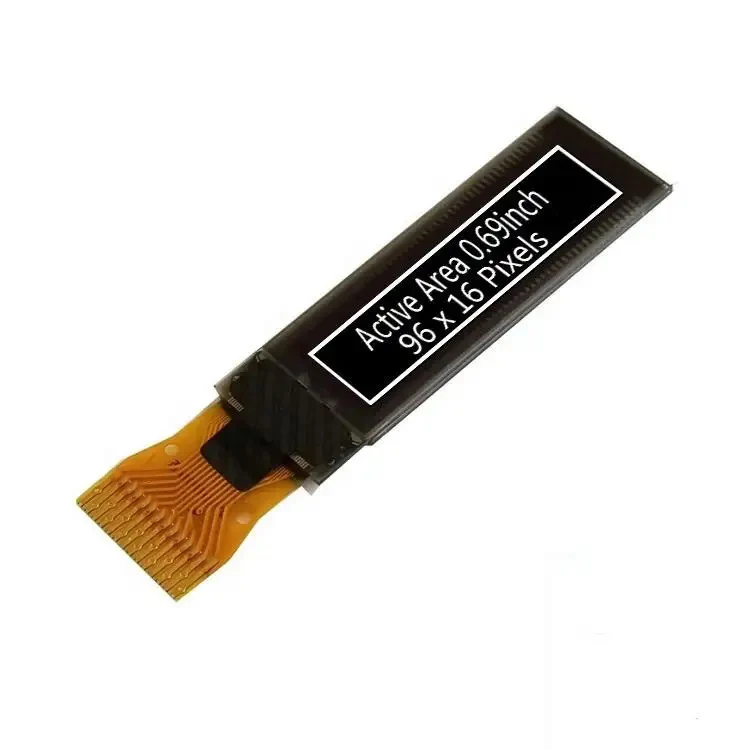 0.69 Inch Oled Oem Panel Lcd Monochrome Display 14 Pins 96x16 I2c ...