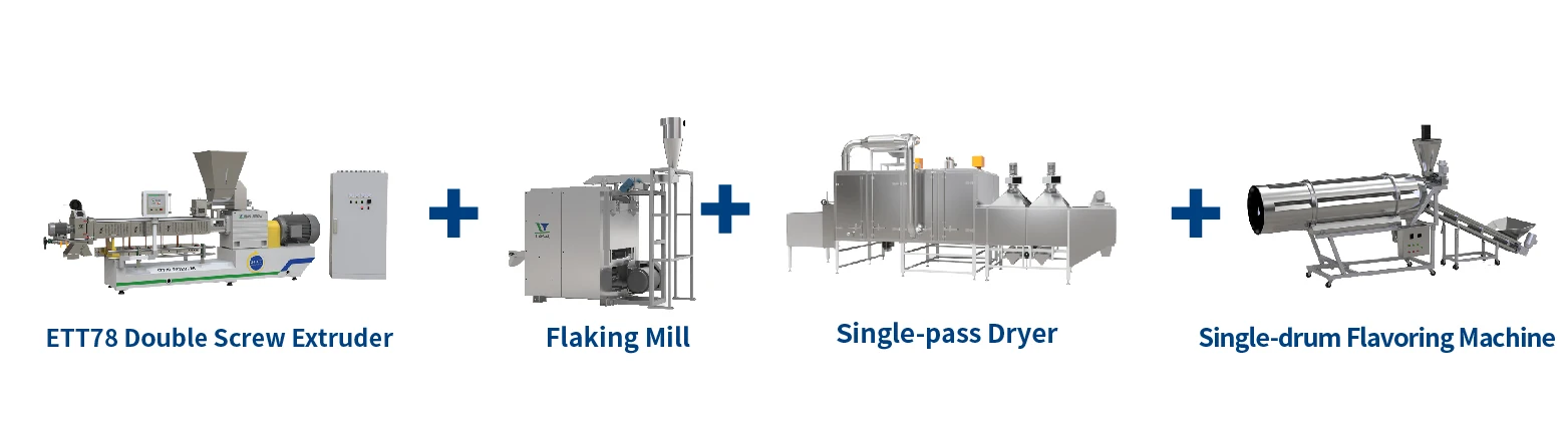 Industrial Chocolate Ball Cereal Flakes Extruder Machine Easy Operation ...