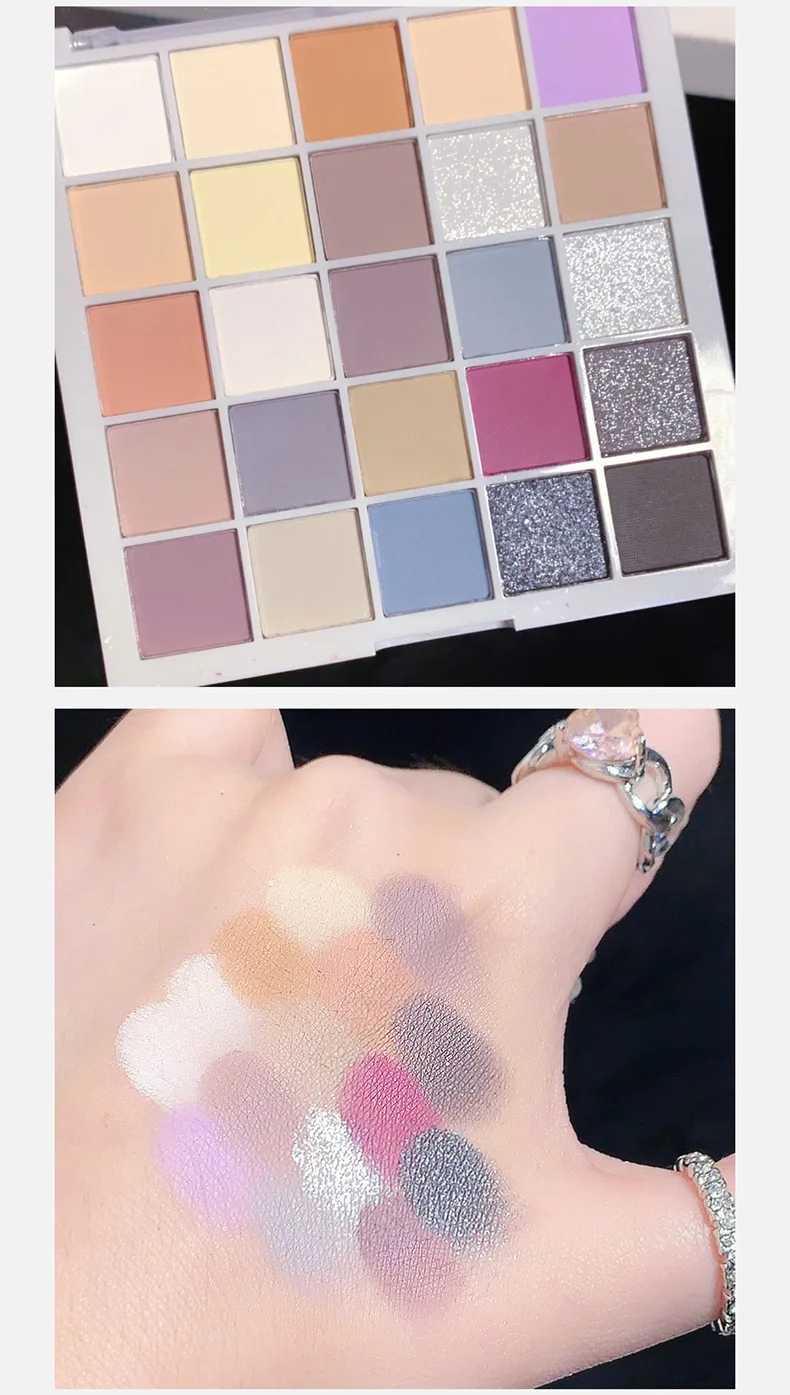 25 Color Eye Shadow Plate Multichrome Color Pure High Pigment ...