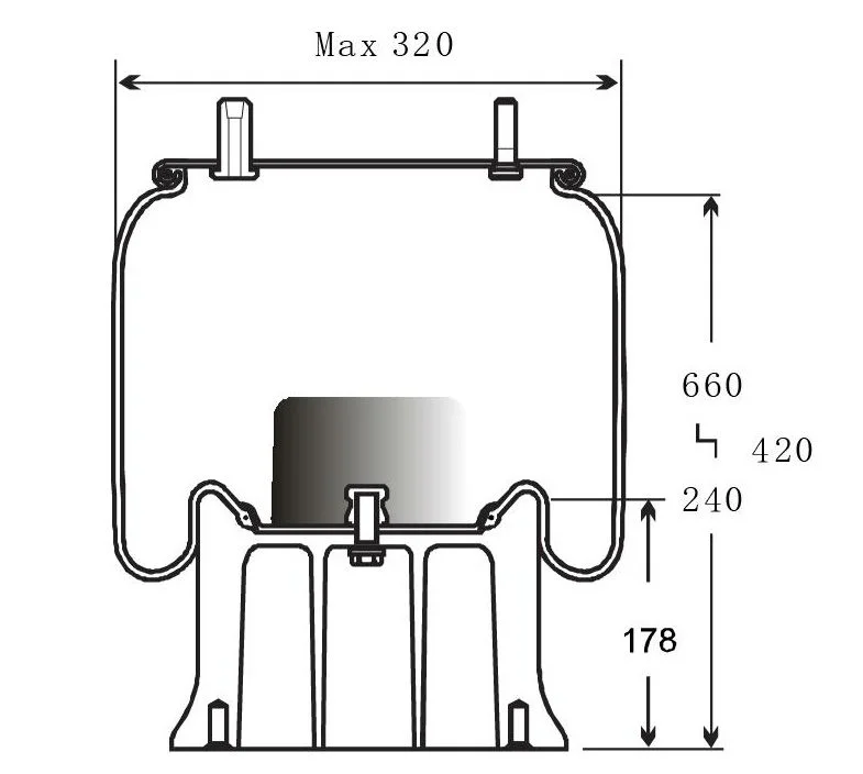 1V 9122 Commercial Vehicle air Spring Assembly Firestone W01-358-9122 ...