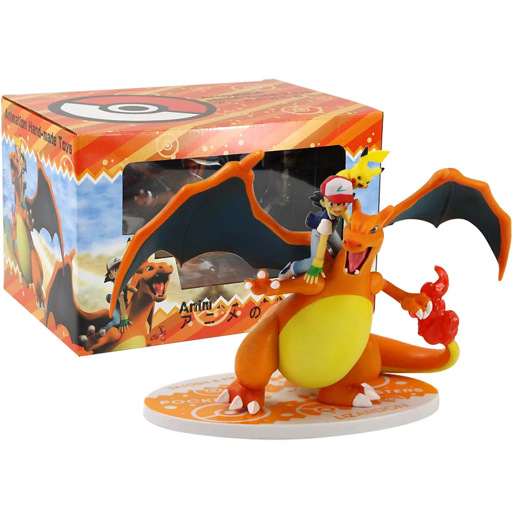 Action Figure Charizard Ash Ketchum Cartoon Character Anime PVC Figure ...