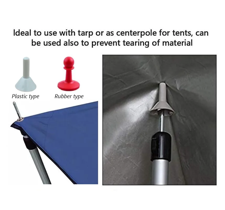 Camping Adjustable Tarp Tent Poles - Telescoping Aluminum