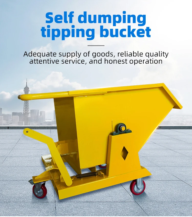 Factory Forklift Mobile Steel Heavy Duty Self Dumping Hopper Dumping ...