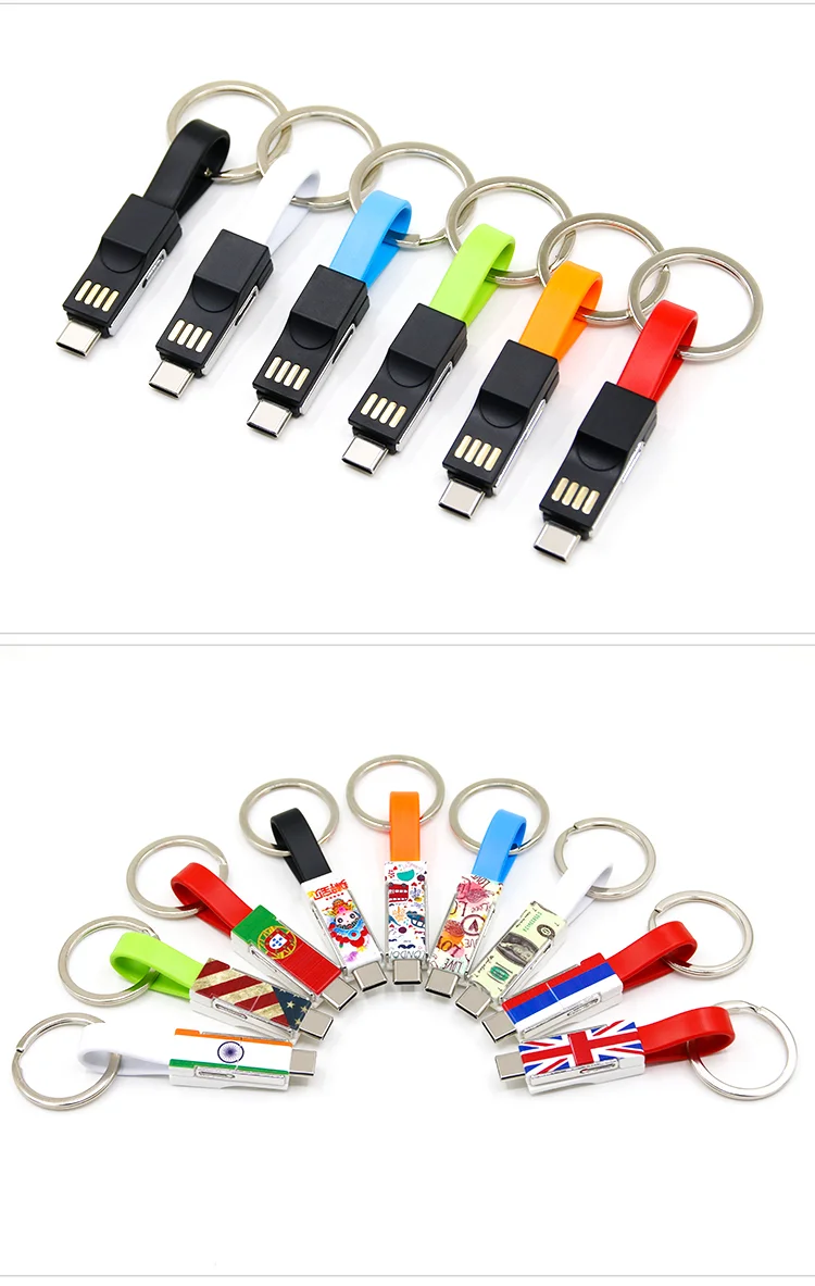 3 in 1 Multi USB Keychain Cable - Portable & Versatile