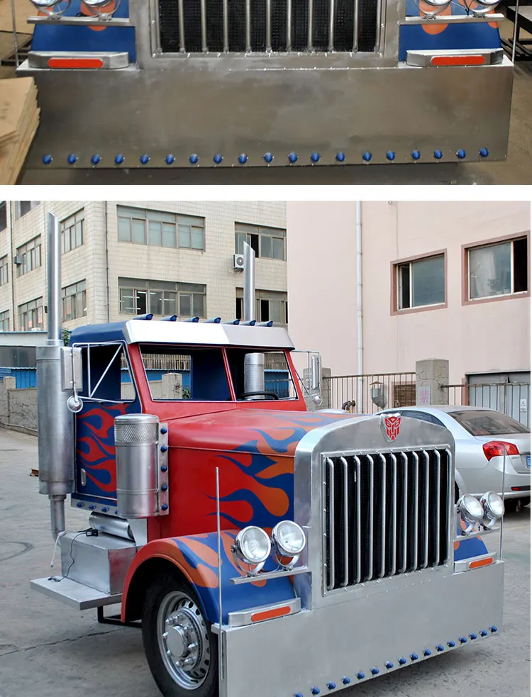 Custom Life Size Iron Art Retro Car Head Transformers
