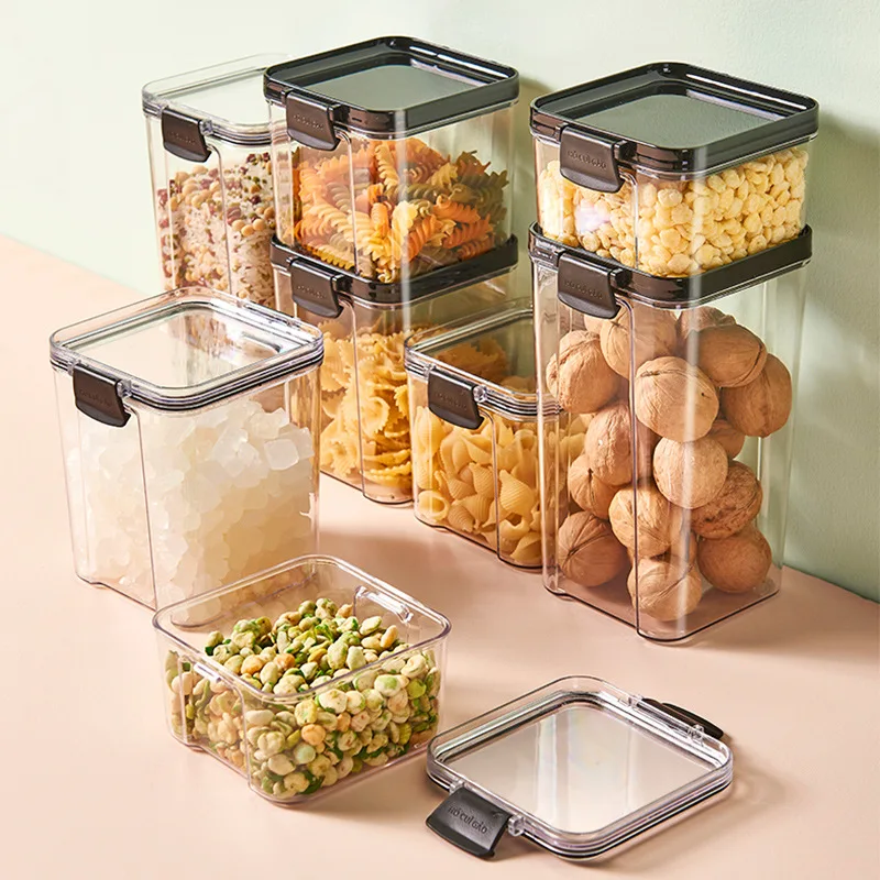 Custom Stackable Portable Packaging Plastic Jars Food Storage ...