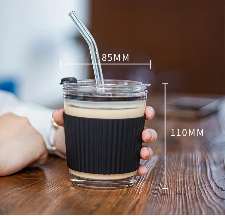 350ml Reusable Travel Coffee Mug with Anti-Scalding Sleeve