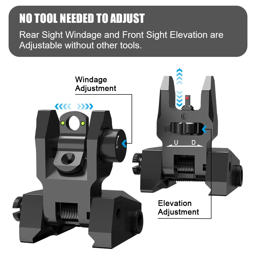 90 Degree Fiber Optic Aiming Sights Flip Up Sights - Buy 90degree Scope ...
