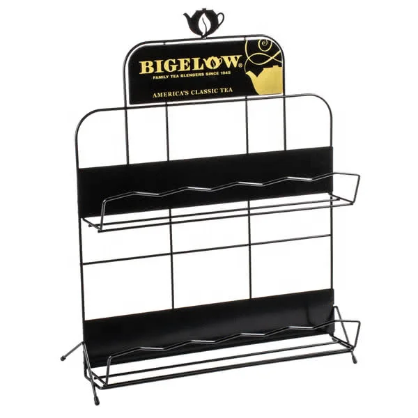 Metal Wire Tea Box Display Rack - Countertop Organizer
