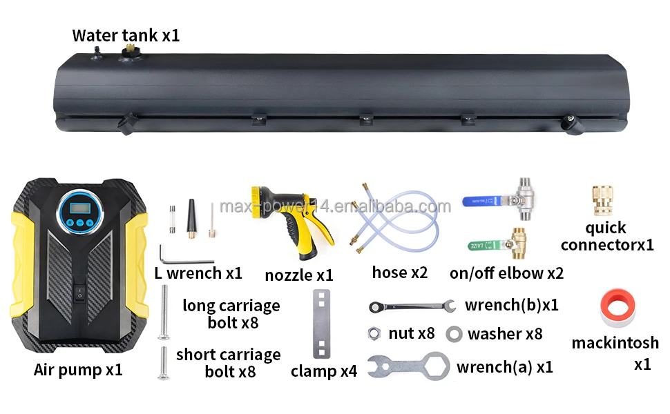 8 Gallon Pressurized Water Tank with Air Compressor for Overlanding ...