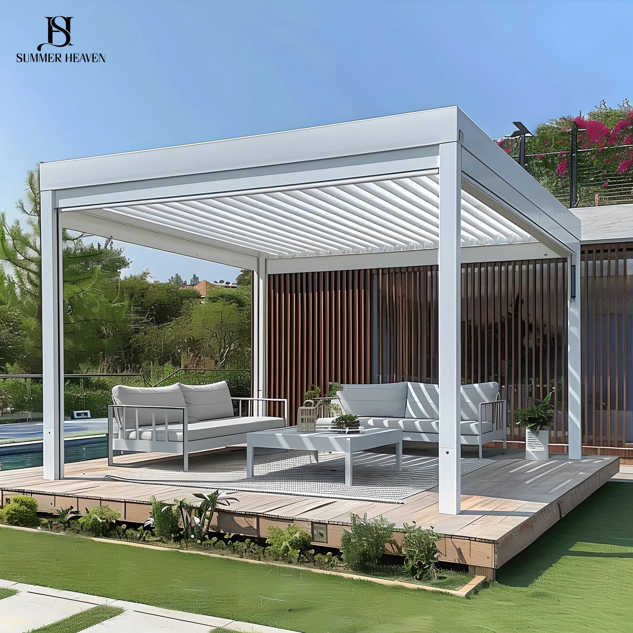 custom electric louvre roof pergola aluminium outdoor pergola brackets ...