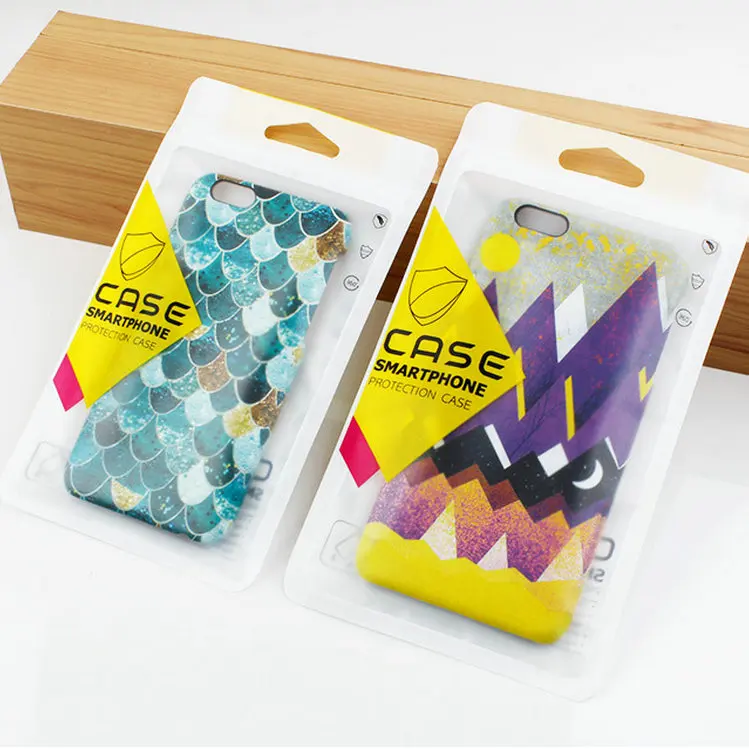 Clear front matte black plastic flat zip lock bags mobile phone case ...