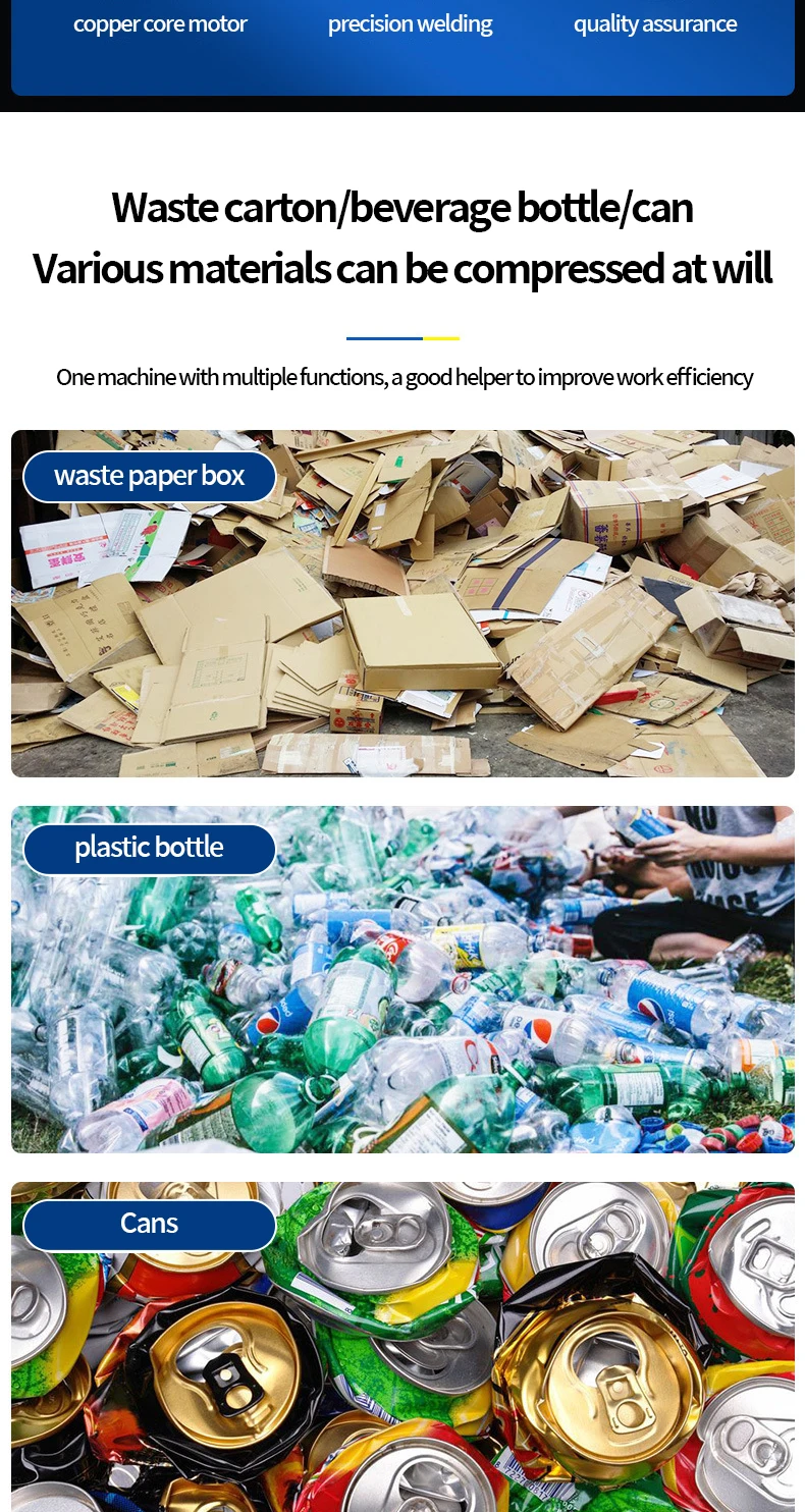 Vertical Semi-automatic Hydraulic Packer Waste Compressor Paper Baler ...