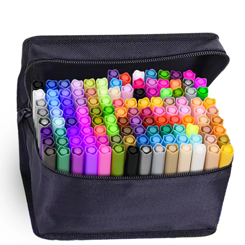 Sipa SP1002 Art Marker Pens - Indelible Ink & Dual-Side Writing